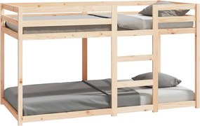 Patrová postel bez matrace 90 x 190 cm masivní borové dřevo 3206507