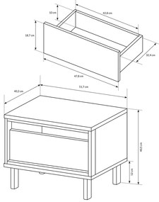 Ložnice NEST | 4 díly | artisan/antracit
