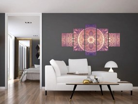 Obraz - Mandala na fialovém gradientu (125x70 cm)