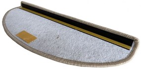 Vopi Nášlapy na schody Alassio šedobéžové půlkruh, samolepící - 24x65 půlkruh (rozměr včetně ohybu)