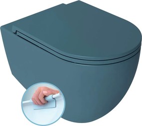 Isvea Isvea, INFINITY závěsná WC mísa, Rimless, 36,5x53cm, matná zelena Petrol, 10NF02005-2P