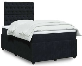 Box spring postel s matrací černá 120 x 190 cm samet 3292294