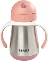 Beaba Hrnek termoizolační s brčkem nerez 250ml růžová