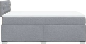 Box spring postel s matrací světle šedá 120 x 200 cm textil 3285862