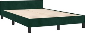 Rám postele bez matrace tmavě zelená 120 x 200 cm samet 3125992