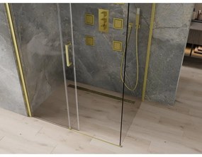 Mexen Omega sprchový kout 100x70cm, 8mm sklo, zlatý profil-čiré sklo, 825-100-070-50-00