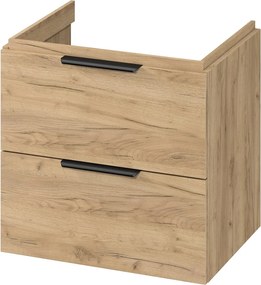 Cersanit Malika, závěsná umyvadlová skříňka 594x450x551 mm, dub, S598-045-DSM