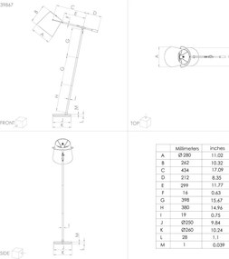 Eglo 39867 - Stojací lampa GRANADILLOS 1xE27/40W/230V