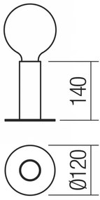 Redo 01-2131 - Dotyková stolní lampa RIVET 1xE27/42W/230V měď