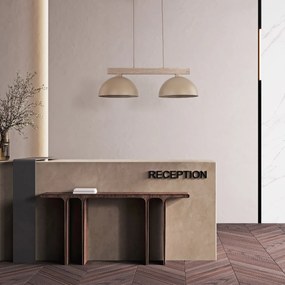 TK Lighting Béžový závěsný lustr Oslo pro žárovku 2x E27 TK11011