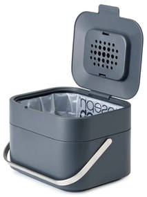 Tmavě šedá nádobka na kompostovatelný odpad Joseph Joseph IntelligentWaste, 4 l