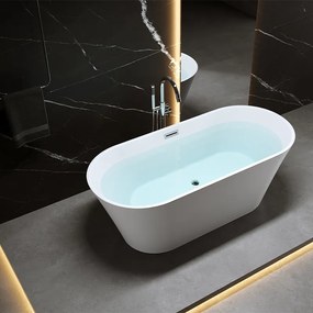 BPS-koupelny Volně stojící akrylátová vana HYD-LIZ502C 170x80 bílá, odtokový komplet chrom
