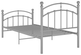 Rám postele šedý kov 90 x 200 cm,  324969