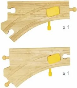 Bigjigs Rail Přehazovací výhybka 2 ks / od 3 let