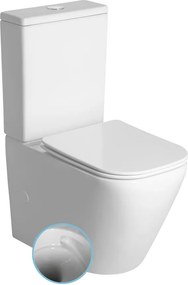 Sapho Sapho, IMALA kombi WC, Vortex Rimless, spodní/zadní odpad, bílá, PC107V
