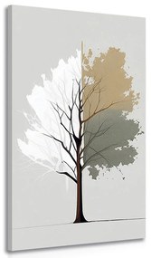 Obraz trojbarevný minimalistický strom Varianta: 60x120