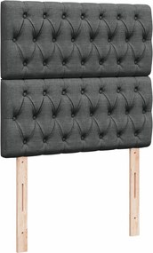 Box spring postel s matrací tmavě šedá 90x200 cm textil 3292679