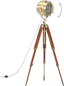 Stojací lampa na stativu masivní mangovníkové dřevo 165 cm 286112