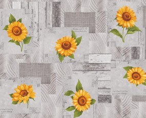 Ubrus PVC Mirella 163B - Slunečnice 140cm x 20m