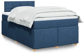 Box spring postel s matrací modrá 120x200 cm textil 3286653