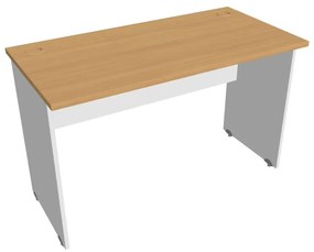Stůl pracovní rovný 120 cm - Hobis Gate GE 1200 Dekor stolové desky: buk, Dekor lamino podnože: bílá