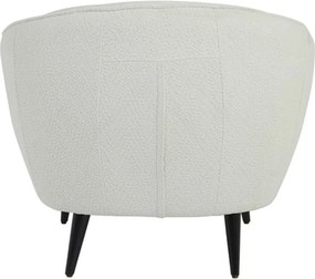 Krémové designové křeslo Almond bouclé - 91*71*77cm