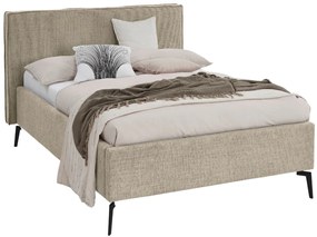 OnaDnes -20% Béžová čalouněná dvoulůžková postel Meise Möbel Riva 140 x 200 cm