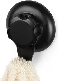 Compactor Bestlock Black háček do koupelny s přísavkou černá / Nosnost
