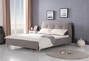HALMAR Čalouněná postel Dorin 160x200 dvoulůžko šedá