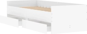 Rám postele se zásuvkami bílý 100 x 200 cm 3207336