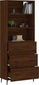 vidaXL Skříň highboard 69,5 x 34 x 180 cm kompozitní dřevo [3189404] Barva: kouřový dub