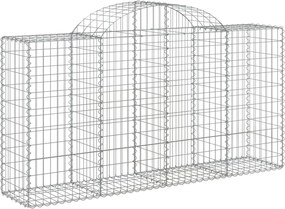 Klenuté gabionové koše 15ks 200x50x100/120cm pozinkované železo 3146333