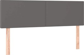 Box spring postel s matrací šedá 140x200 cm umělá kůže 3127197