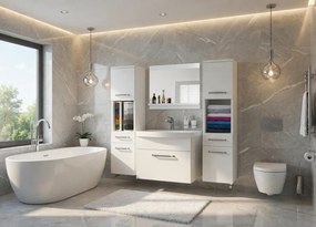 Koupelnový nábytek skříňky s umyvadlem a zrcadlem bílá matná  ROD PRIMO M 6/0/W/W/0/ZINC