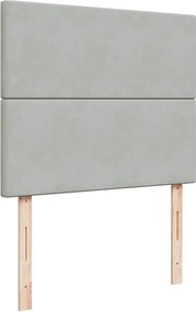 Box spring postel s matrací světle šedá 120 x 200 cm samet 3292304