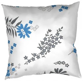 Dadka Povlak na polštář krep Agáta denim na bílém  40x40 cm