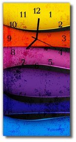 Nástěnné hodiny vertikální Barevné umění barevné čáry
