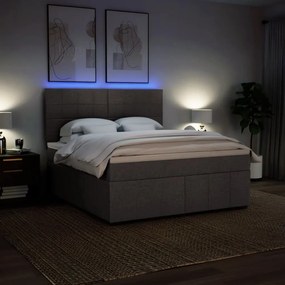 Box spring postel s matrací taupe 180x200 cm textil 3294051