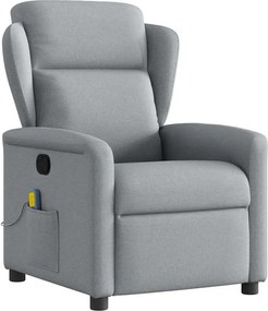 vidaXL Masážní polohovací křeslo textil [4015587] Barva: světle šedá