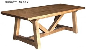 Stará Krása – Ruční výroba Dubové jídelní stoly 76 x 180 x 100 cm