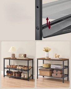 Botník Vasagle Melas 53 cm černý/hnědý