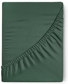 SATÉNOVÉ PROSTĚRADLO DINA 180X210 CM TMAVĚZELENÁ