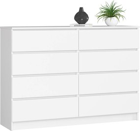 Komoda K140 8SZ bílá