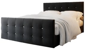 Čalouněná postel boxspring KLEO + topper, 180x200, cosmic 100