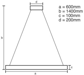LED Stmívatelný lustr na lanku LED/40W/230V 3000-6500K chrom + dálkové ovládání