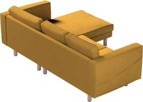 Potah na pohovku IKEA Norsborg 3-místná se šezlongem barva žlutá látka pletený vzor