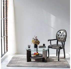 Asir | Konferenční stolek MONDO 40x75 cm borovice/čirá | AS1600