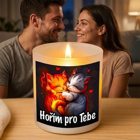 Ahome CZ Originální skleněný svícen Hořím pro tebe