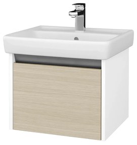 Dřevojas Koupelnová skříň BONO SZZ 55 (umyvadlo Q) Varianta: N01 Bílá lesk / N09 Bílá mat