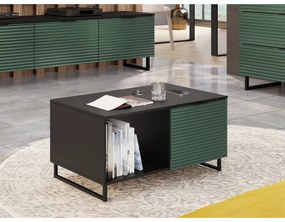 Konferenční stolek Kotoni 100, Barva: Černý grafit/Zelená